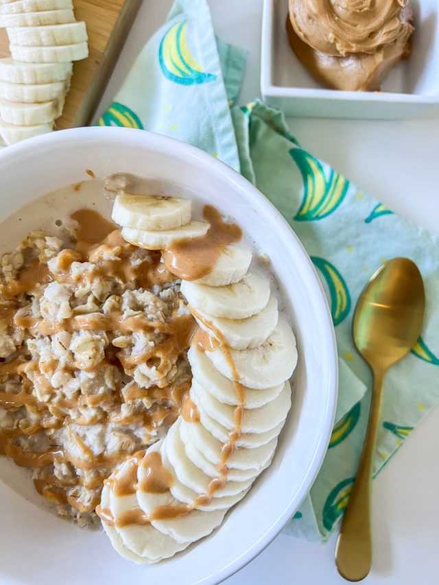 Easy Peanut Butter and Banana Oatmeal - Sarah Remmer, RD
